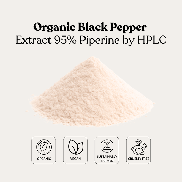 Organic Black Pepper Extract 95% Piperine by HPLC – Total Ingredients